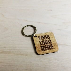 Pack of 50 Custom Rectangular Keychains With Business Logo, Engraved ...