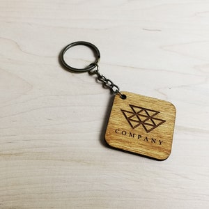 Pack of 50 Custom Rectangular Keychains With Business Logo, Engraved ...