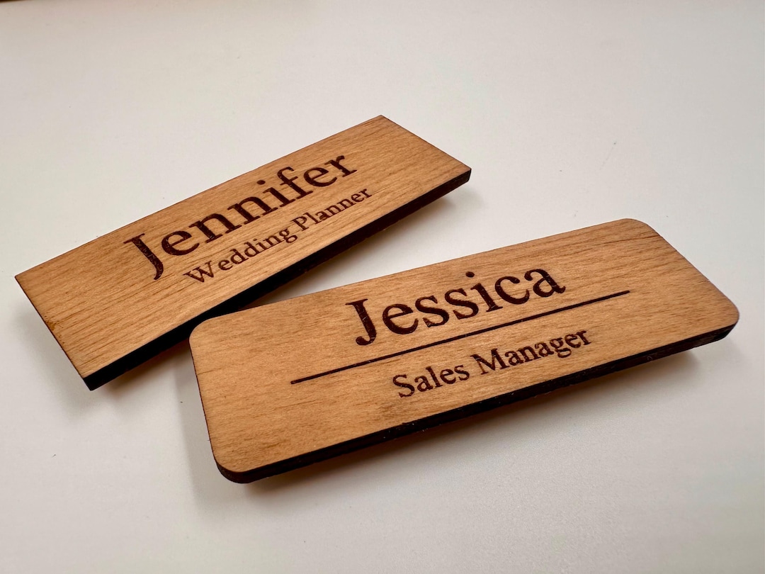 Personalized Name Tag Badge With Magnet Attachment | Wearable Magnetic ...