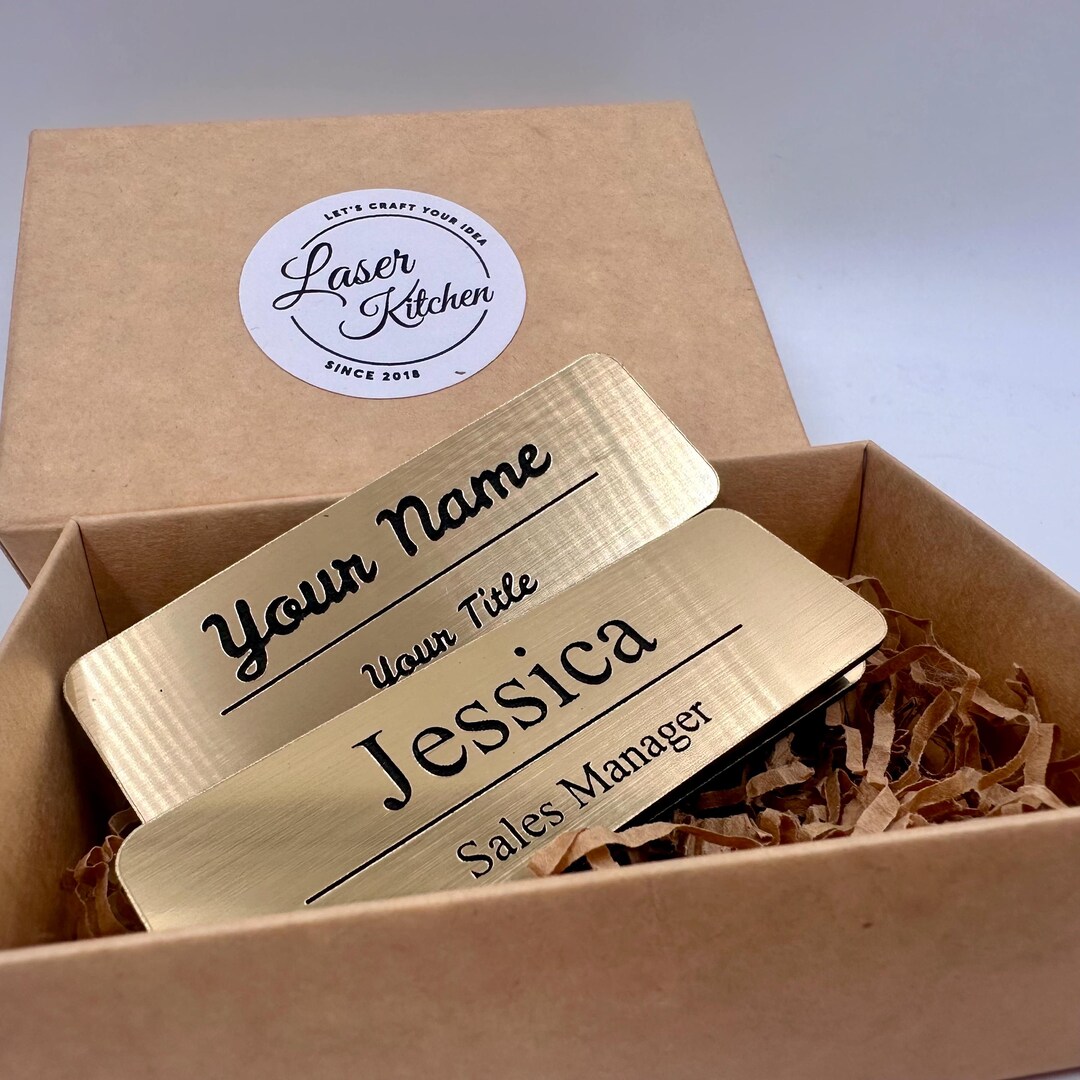 Name Tag Badge With Magnet Attachment | Personalized Wearable Magnetic ...