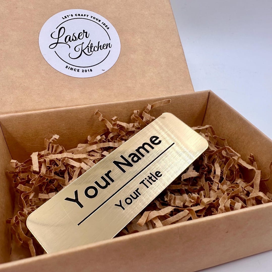 Name Tag Badge With Magnet Attachment | Personalized Wearable Magnetic ...