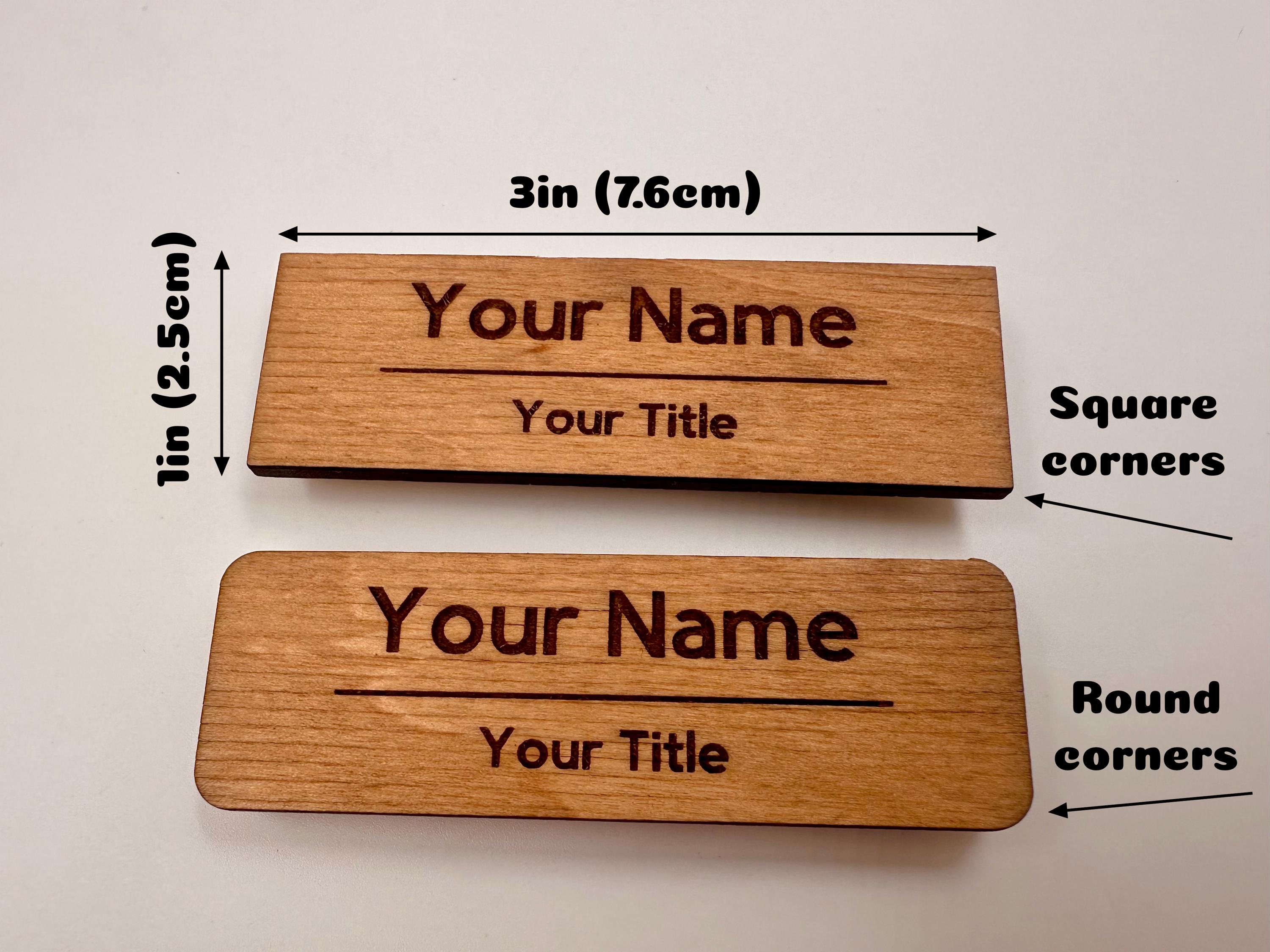 Personalized Name Tag Badge With Magnet Attachment | Wearable Magnetic ...