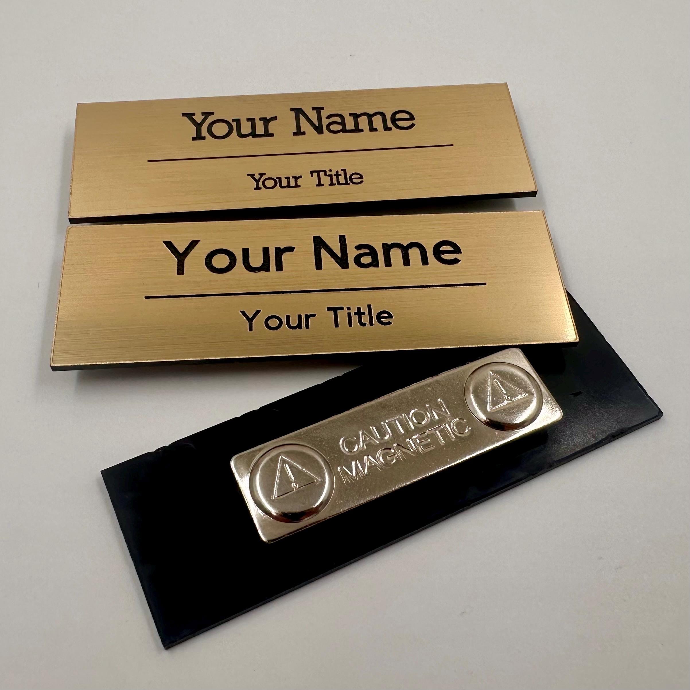 Name Tag Badge With Magnet Attachment | Personalized Wearable Magnetic ...