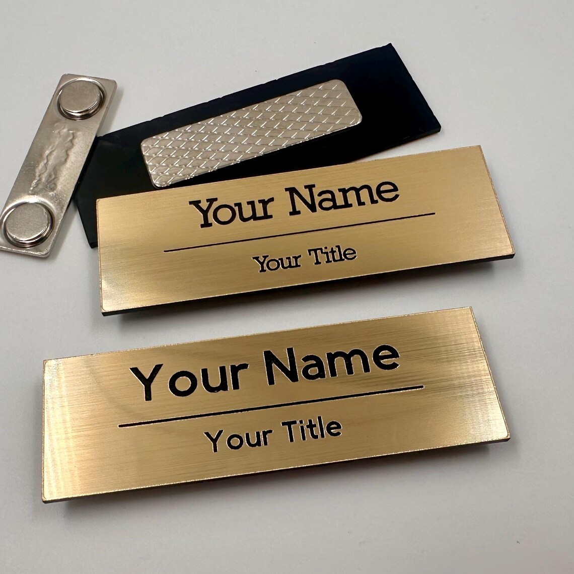 Name Tag Badge With Magnet Attachment | Personalized Wearable Magnetic ...