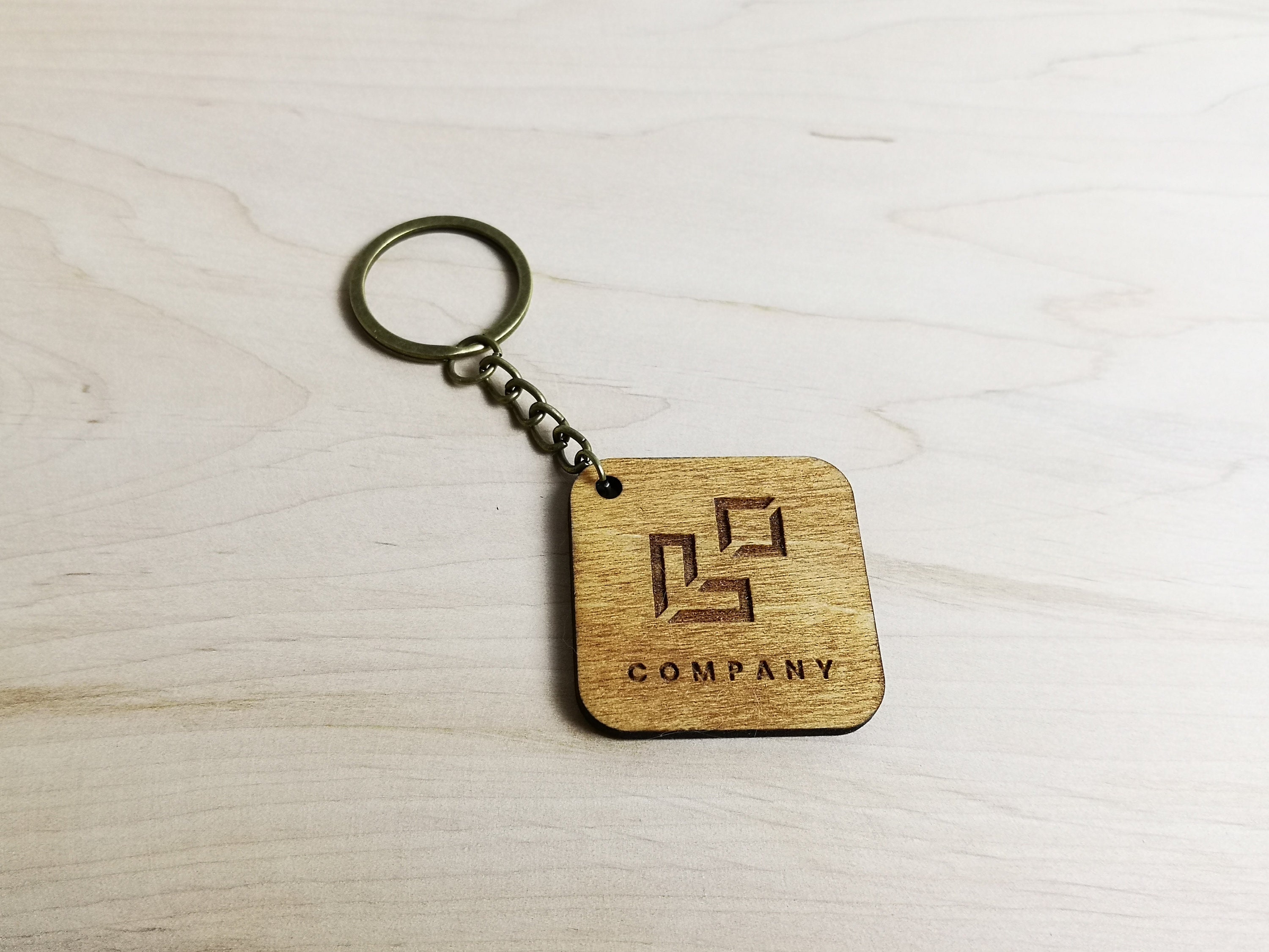 Pack of 20 Custom Rectangular Keychains With Business Logo | Etsy