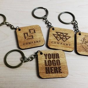 Custom Keychain With Business Logo, Engraved Keyring With Custom Text ...