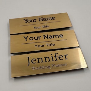 Name Tag Badge With Magnet Attachment | Personalized Wearable Magnetic ...