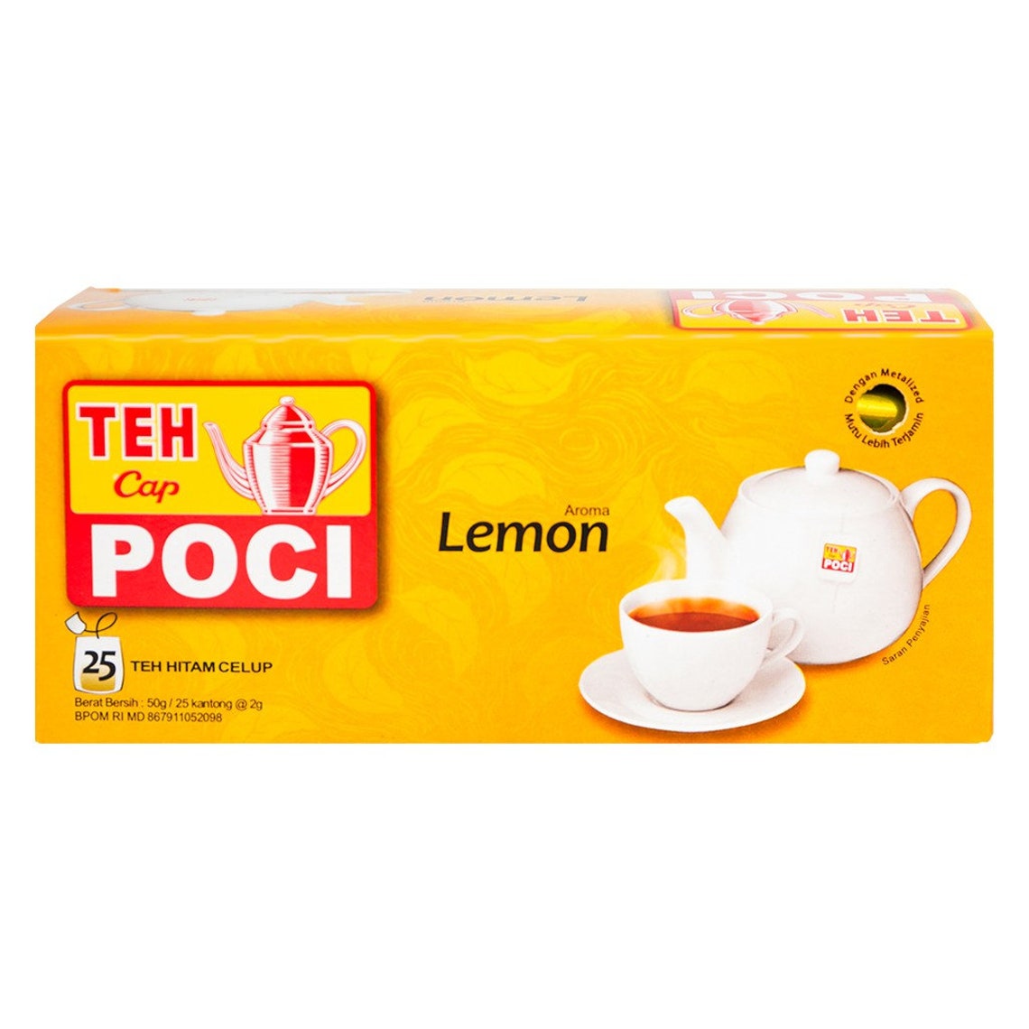 Teh Celup Cap Poci Rasa Lemon 25 Bags 50 Gr - Etsy