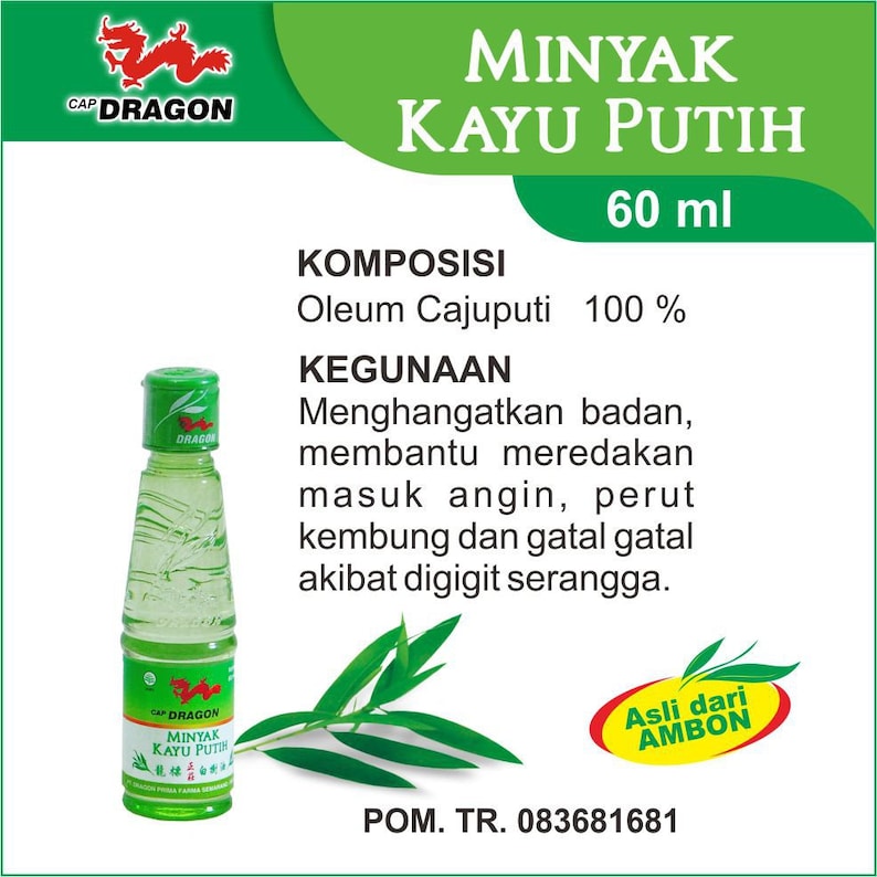 Cap Dragon Minyak Kayu Putih Cajuput Oil - Etsy