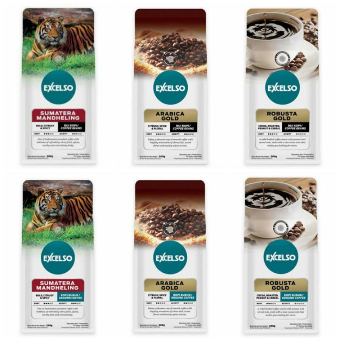 Excelso Coffe Beans, 200 Gram pouch - Etsy