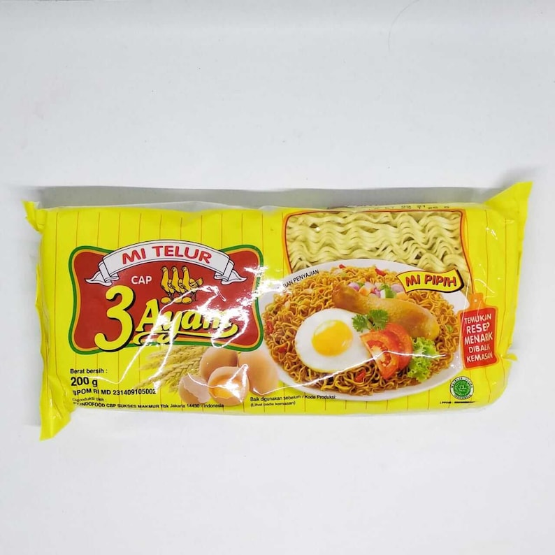 Mie Telor Cap 3 Ayam, 200 Grams 6.6 Oz - Etsy