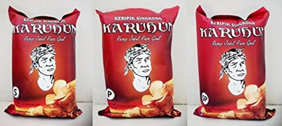 Karuhun Keripik Singkong patatine di manioca Livello SP Molto piccante ...