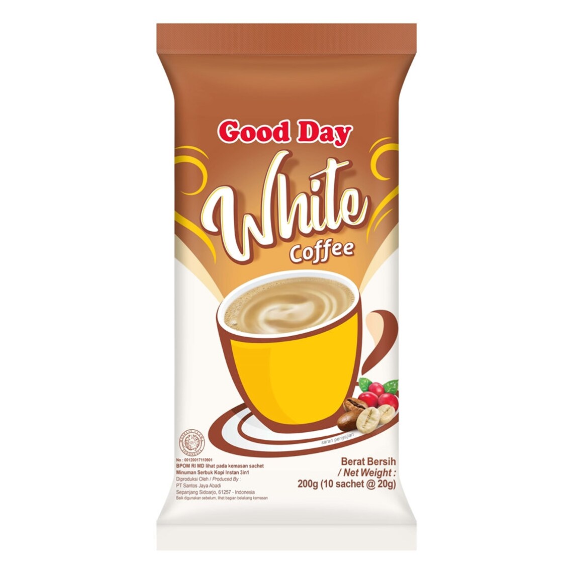 Good Day White Coffee 20 gr 10 Sachet | Etsy