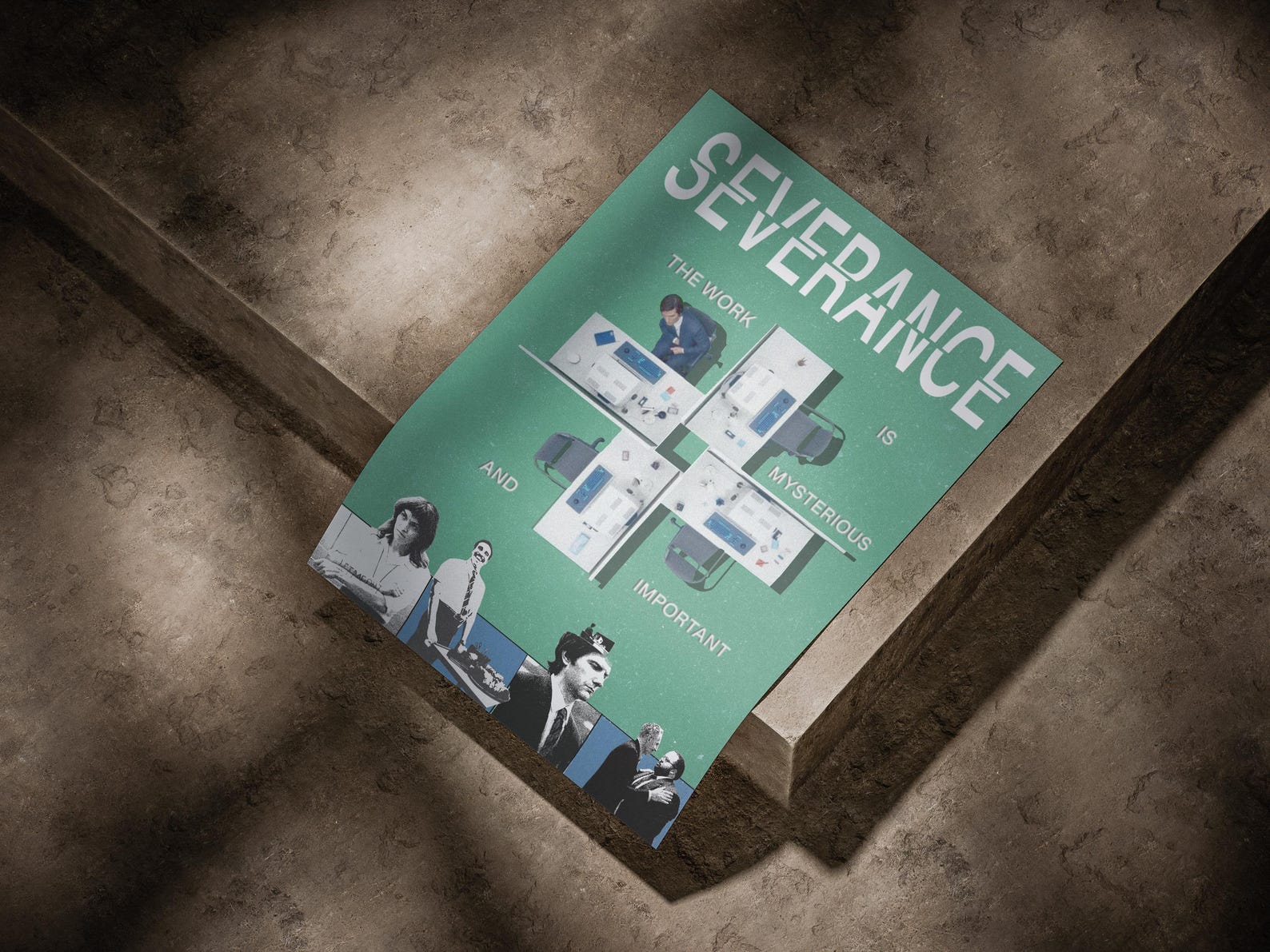 Severance-inspired Collage Art Print – Retro Minimalist TV Show Poster ...