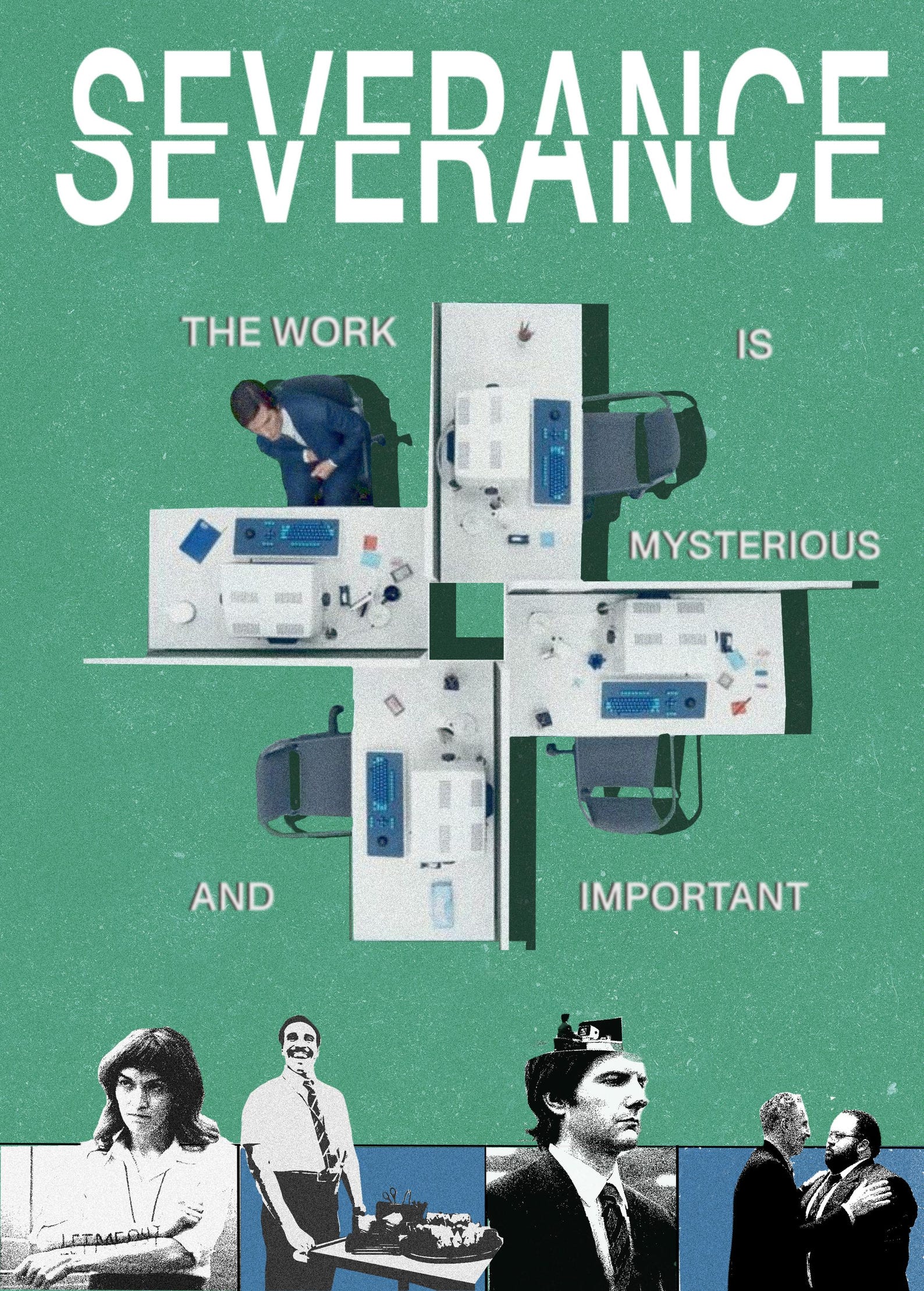 Severance-inspired Collage Art Print – Retro Minimalist TV Show Poster ...