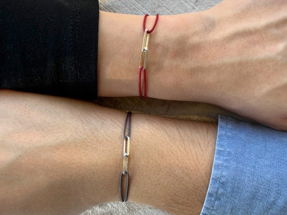 Infinity bracelets for couples Valentines day gift for couple Paperclip cord bracelet Bestfriend gift Forever bracelet Matching bracelets Etsy