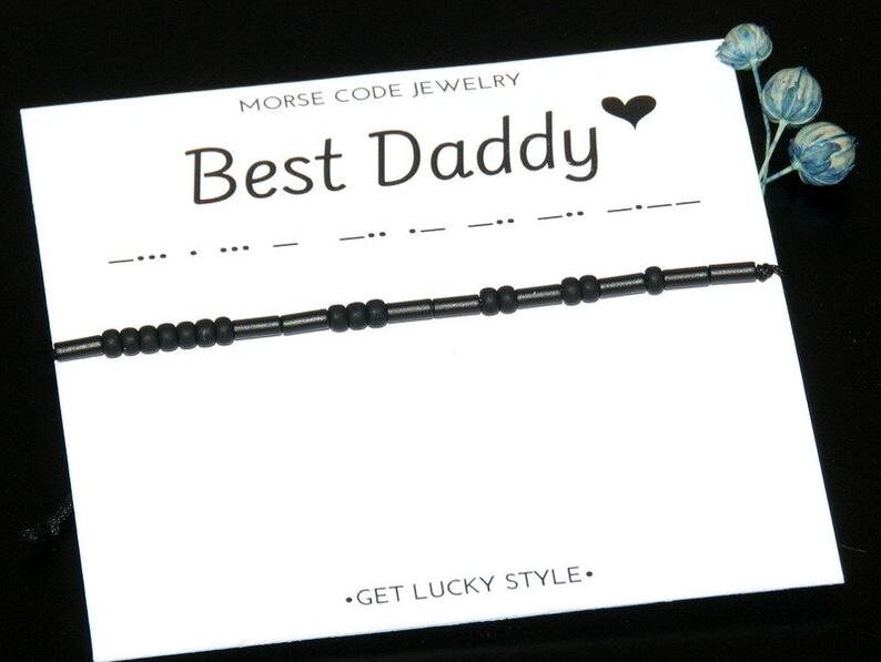 Daddy morse code bracelet Dad bracelet Christmas gift for dad | Etsy