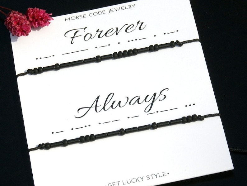 Always Forever Morse Code Bracelet Matching Couple Bracelet - Etsy