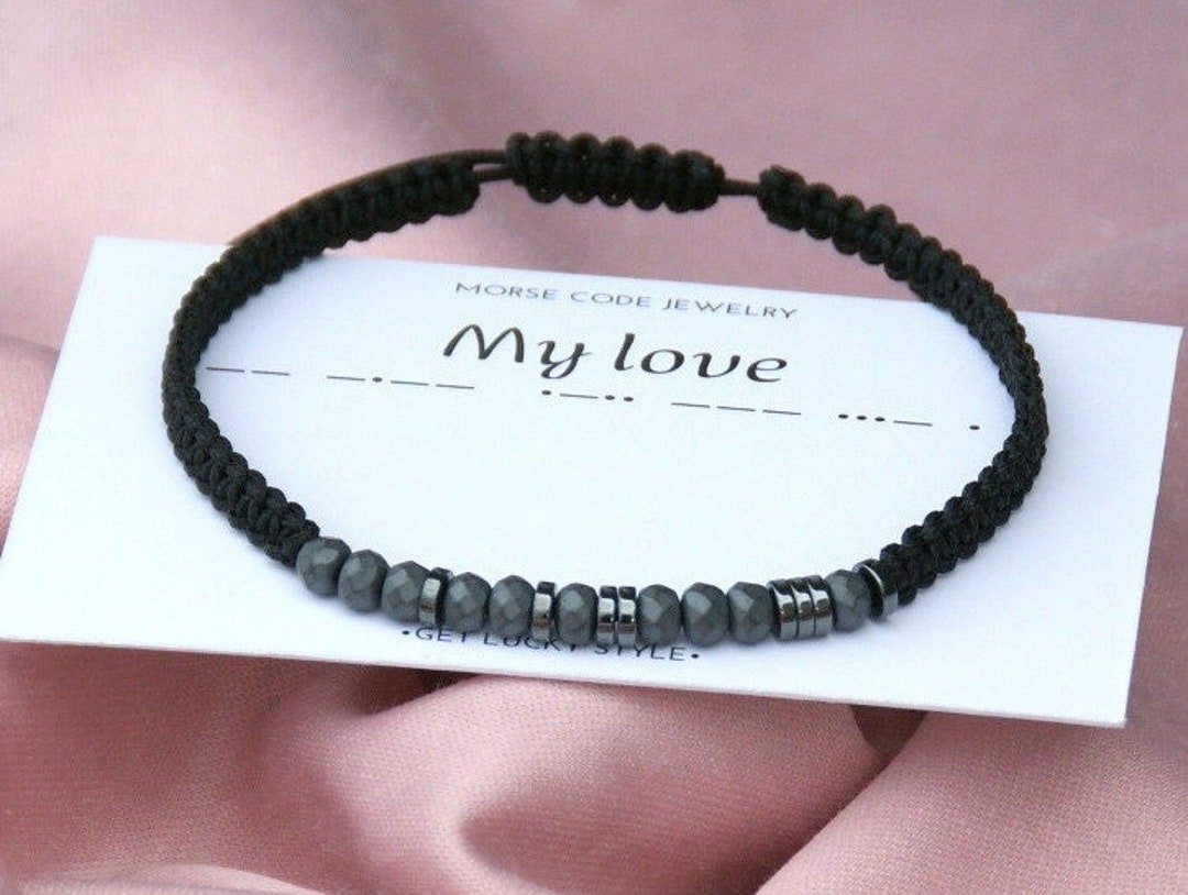 Custom Morse Code Bracelet MY LOVE Bracelet I Love You Gift for ...