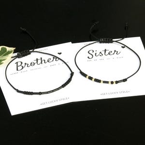 Brother Sister Morse Code Bracelet Set,matching Sibling Jewelry,brother ...