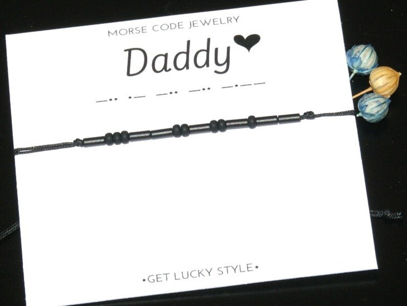 Daddy morse code bracelet Dad bracelet Christmas gift for dad | Etsy