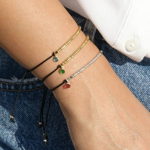 3 Generation Bracelet Set Mother Daughter Gift Morse Code Bracelet With Birthstone Matching ...