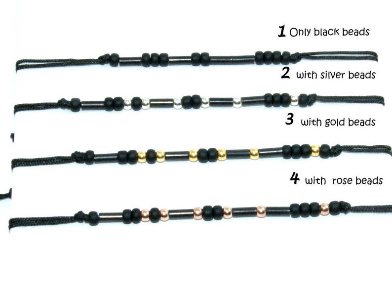 Father Daughter Bracelets Black Morse Code Bracelet Dad Gifts - Etsy