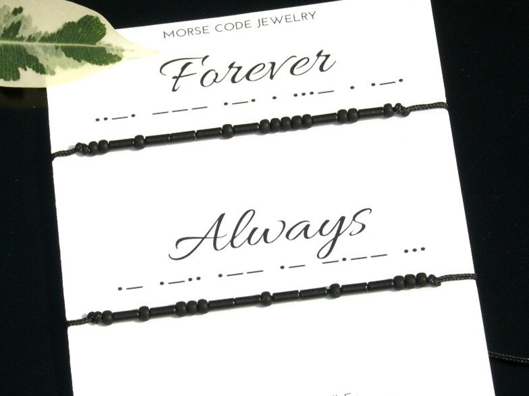 Always Forever Morse Code Bracelet Matching Bracelets for Couples ...