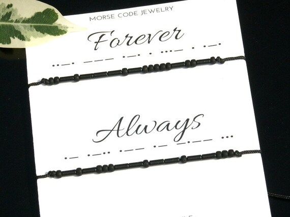 Always Forever Morse Code Bracelet Matching Couple Bracelet | Etsy