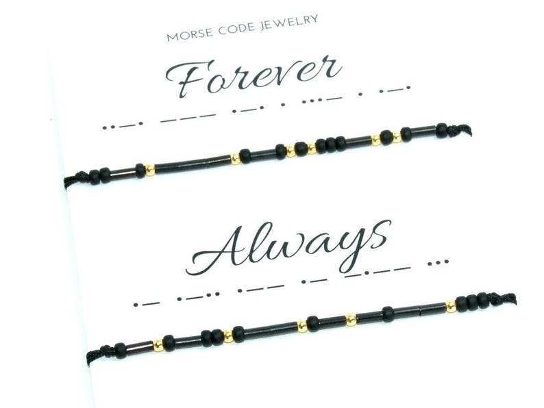 Always Forever morse code bracelet Matching couple bracelet | Etsy