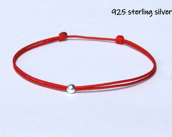 Original Kabbalah Red String Bracelet Sterling Silver - Etsy