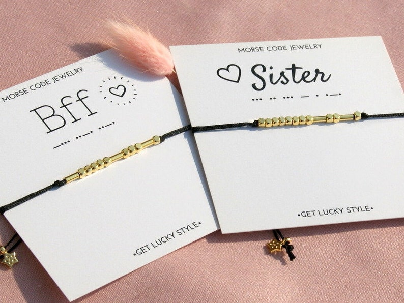 Bff Morse Code Bracelet Best Friend T For Besties Mothers Etsy