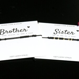 Brother Sister Morse Code Bracelet Set,matching Sibling Jewelry,brother ...