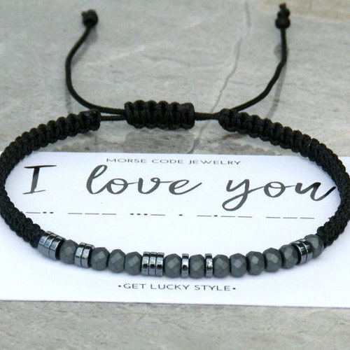 Personalized Morse Code Bracelet Men Custom Gift for Men - Etsy