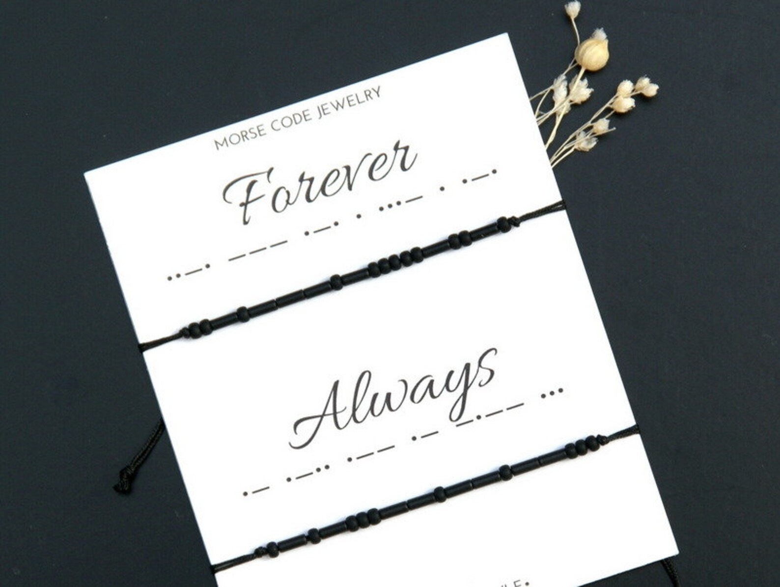 Always Forever morse code bracelet Matching couple bracelet | Etsy