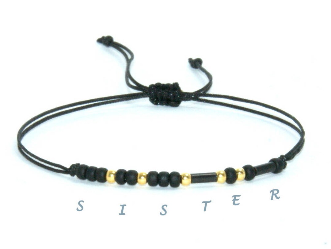 SISTER Morse Code Bracelet Sister Bracelet Gift for Sister Birtday Gift ...