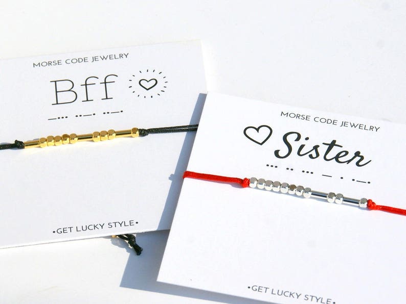 Bff Morse Code Bracelet Best Friend T For Besties Mothers Etsy