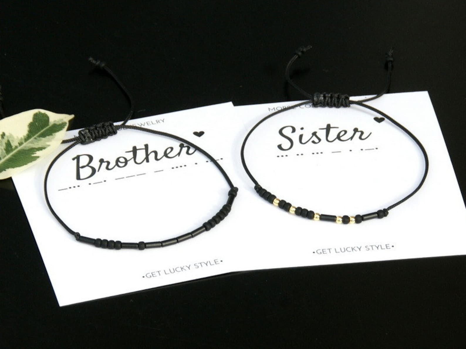 Brother Sister Morse Code Bracelet Set,matching Sibling Jewelry,brother ...