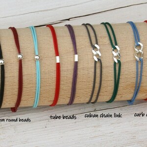 Waterproof Surfer Cord Bracelet With Sterling Silver Rings ,adjustable ...