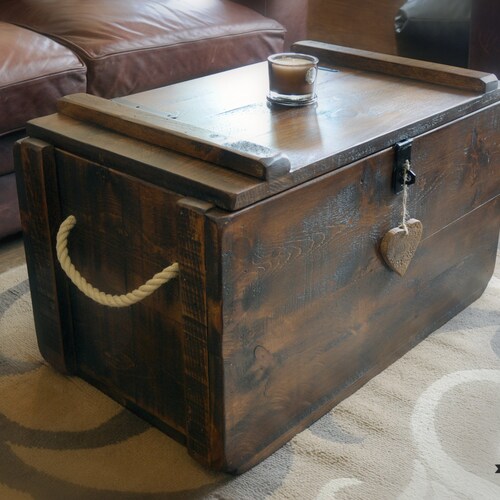 Rustic Waxed Pine Wooden Blanket Box Storage Chest Trunk - Etsy UK