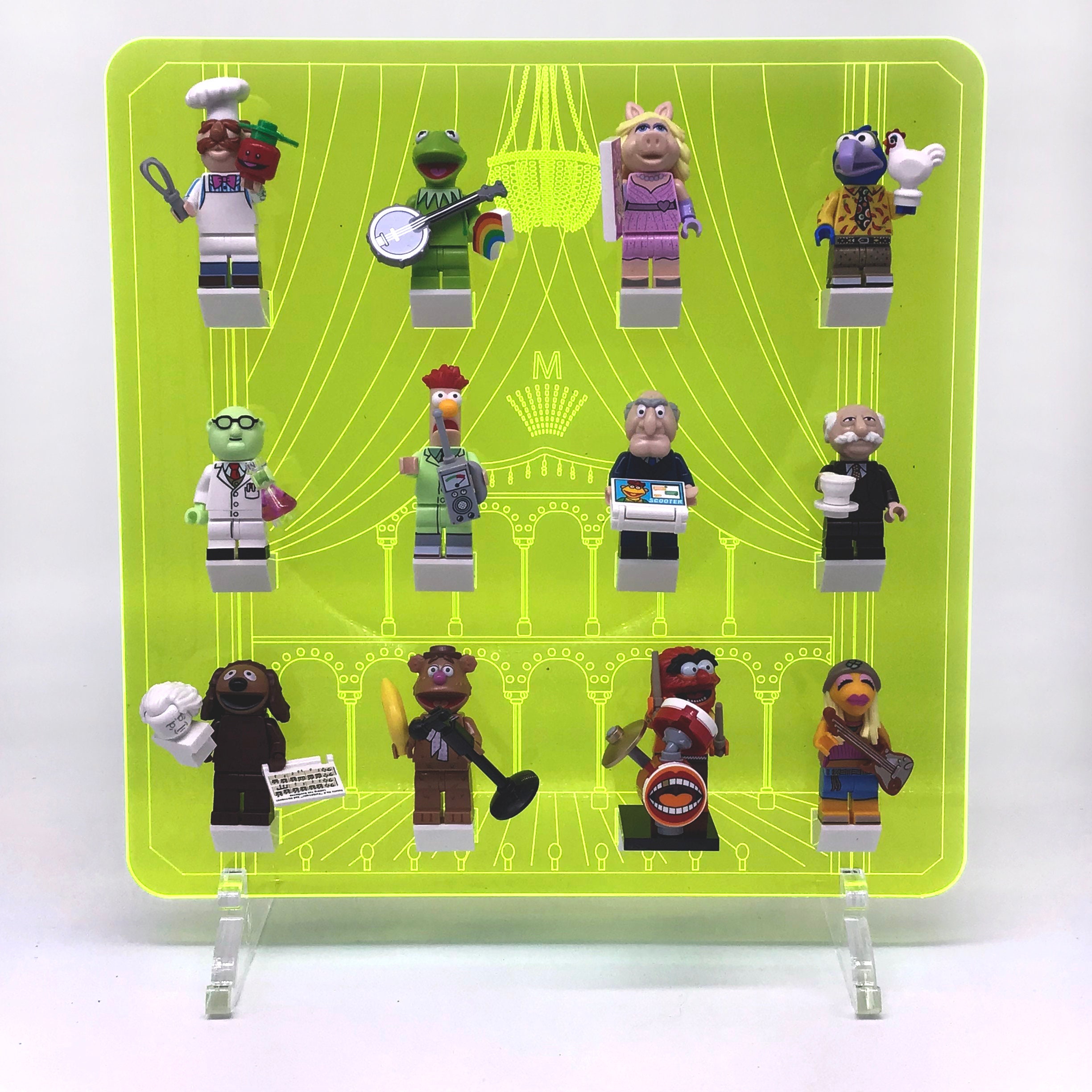 Muppet Lego Character Stage Perspex Display Stand With Feet. Takes 12 ...