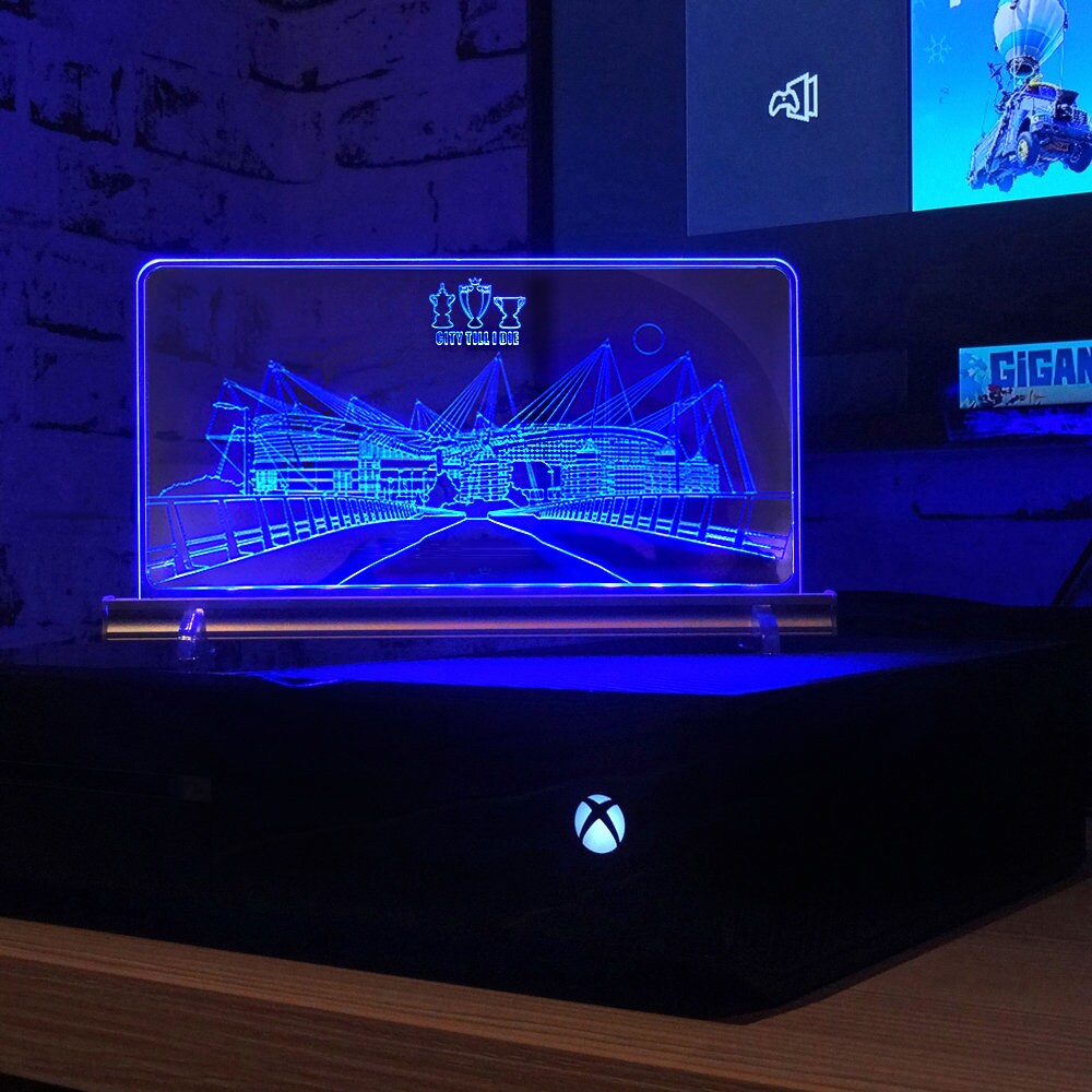 Manchester City FC Etihad Stadium LED Laser Etched Lamp - Etsy