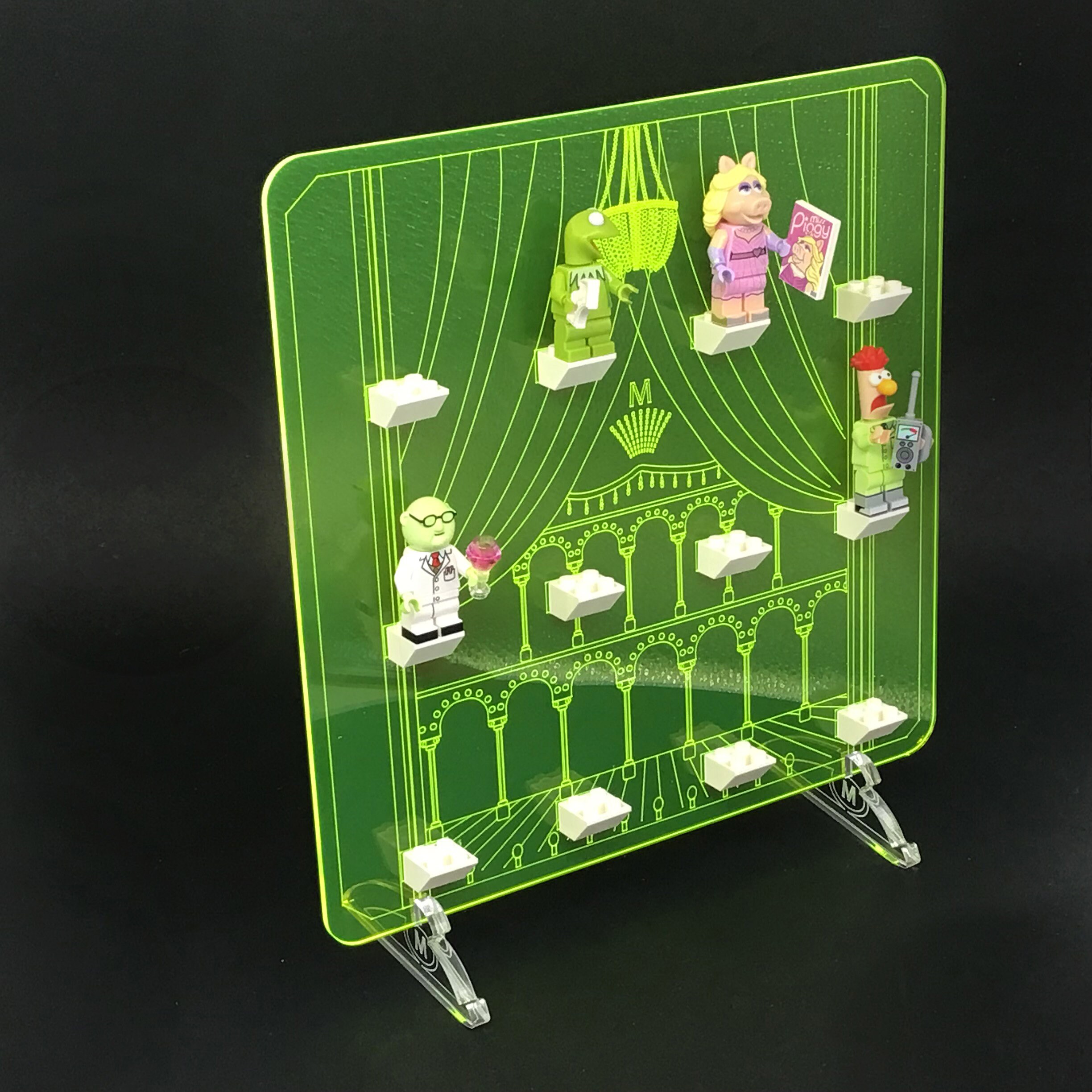 Muppet Lego Character Stage Perspex Display Stand With Feet. Takes 12 ...