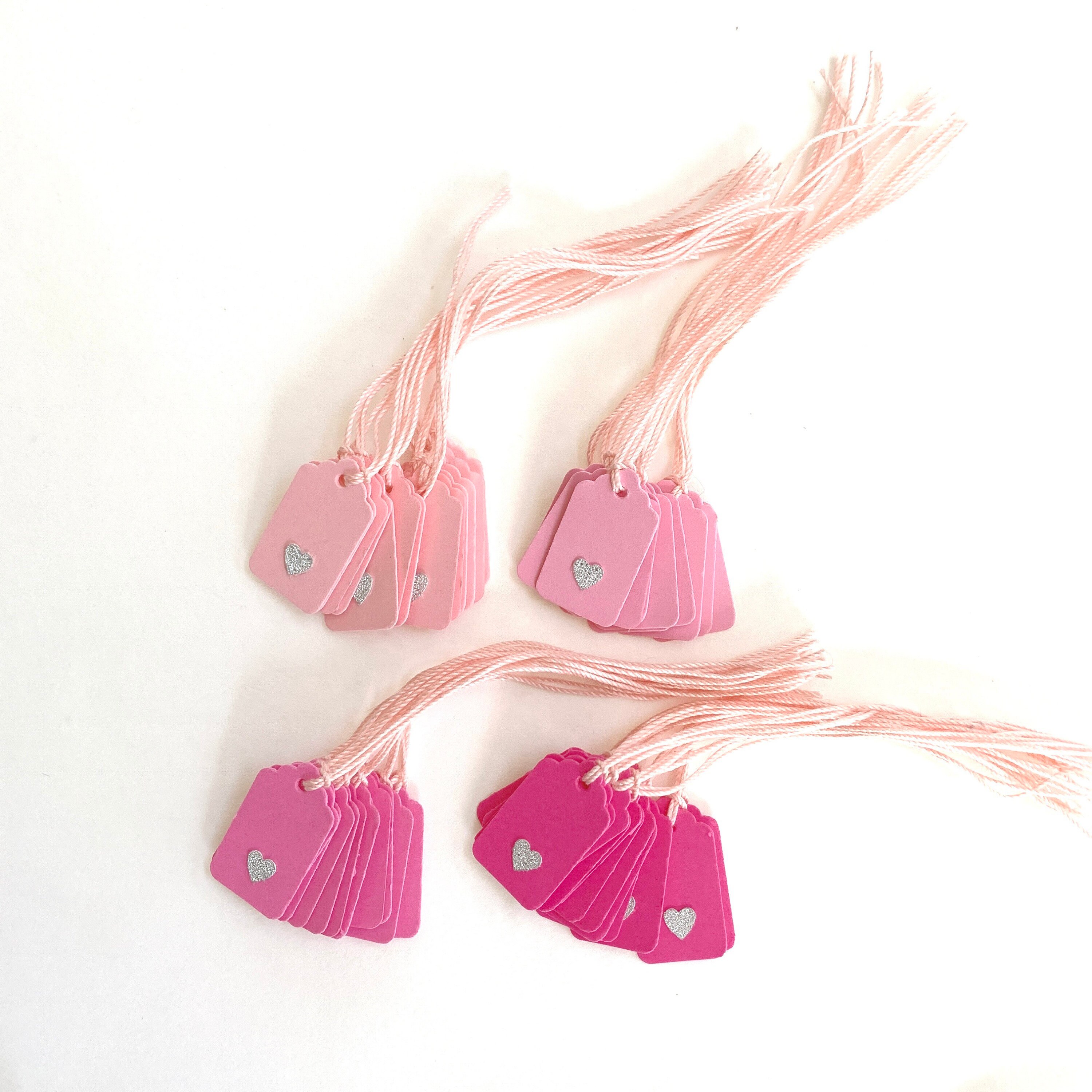 Tiny Gift Tags/ Metallic Silver Heart Gift Tags/ Handmade Gift | Etsy