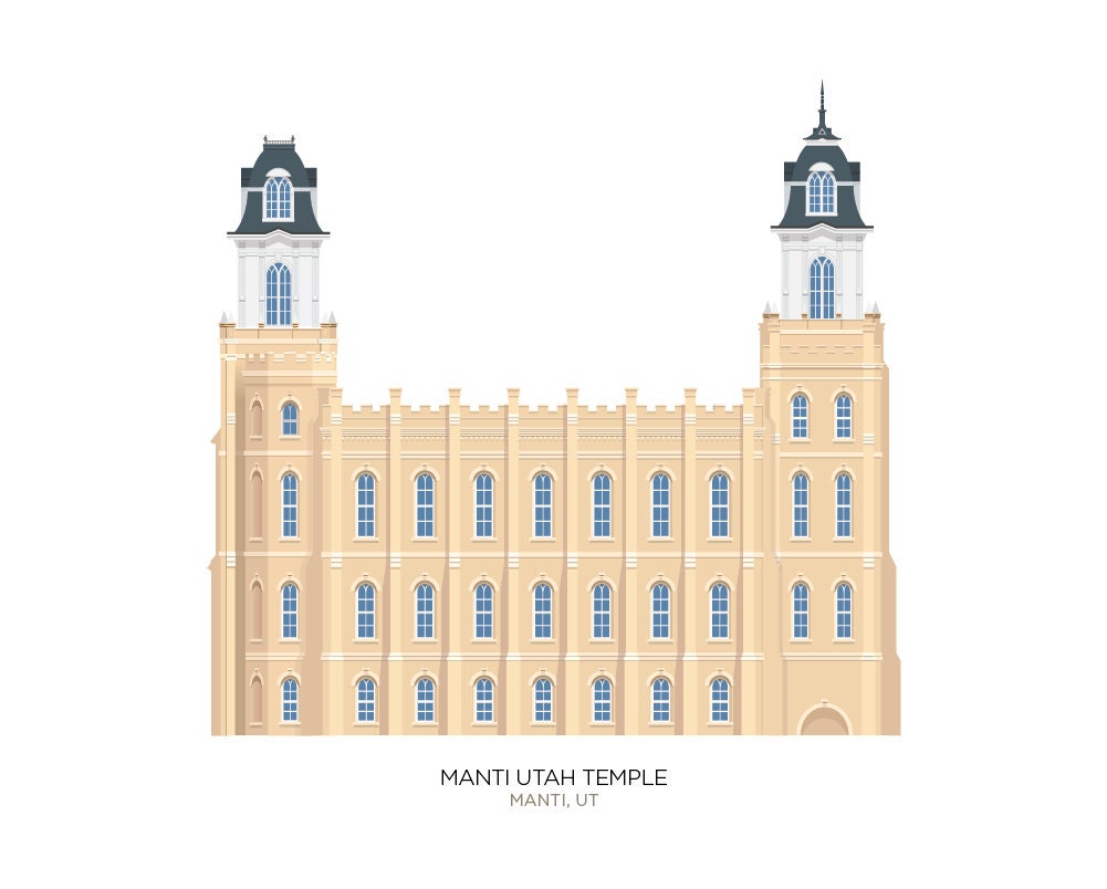 Lds Manti Temple Silhouette