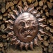 Handmade Copper Panel: Sun With Face, Heraldry, Wall Decor, Copper Art ...