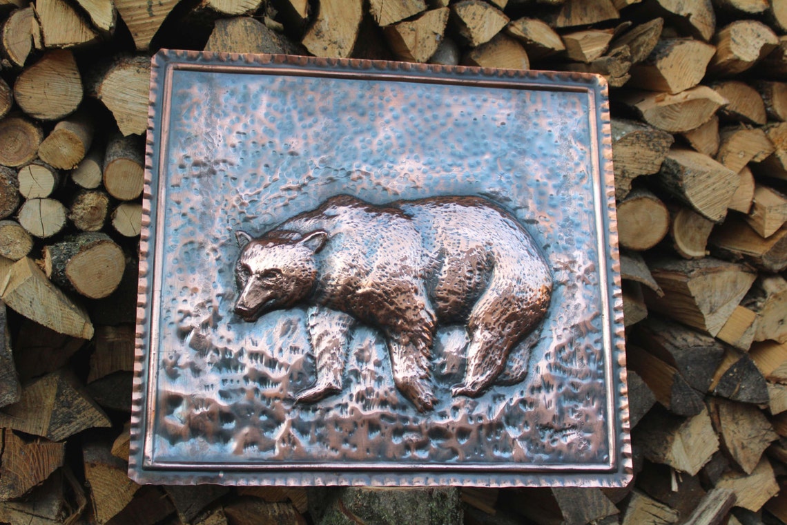 Bear Painting Handmade Copper - Etsy