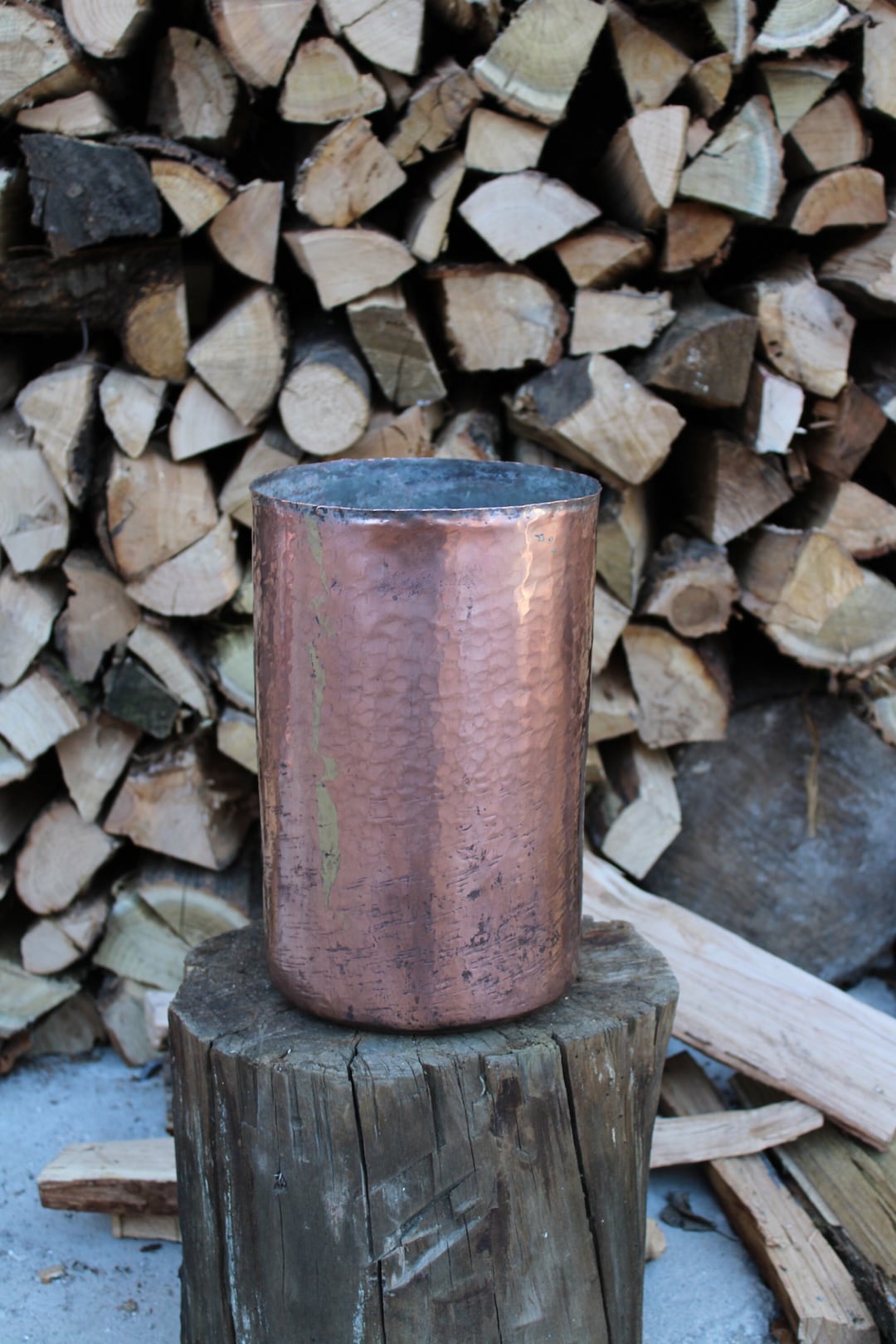 Antique Handmade Tall Smooth Copper Ice Cream Jar Container - Etsy