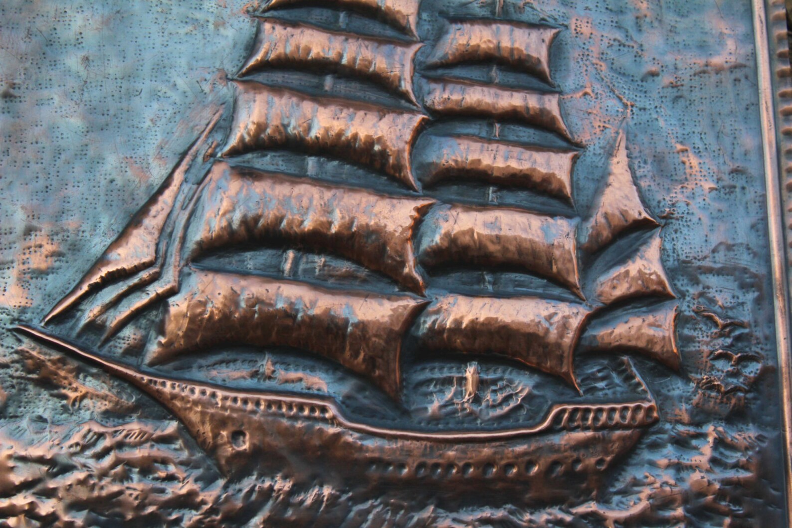 Ship Sailing Boat Painting Handmade Copper - Etsy
