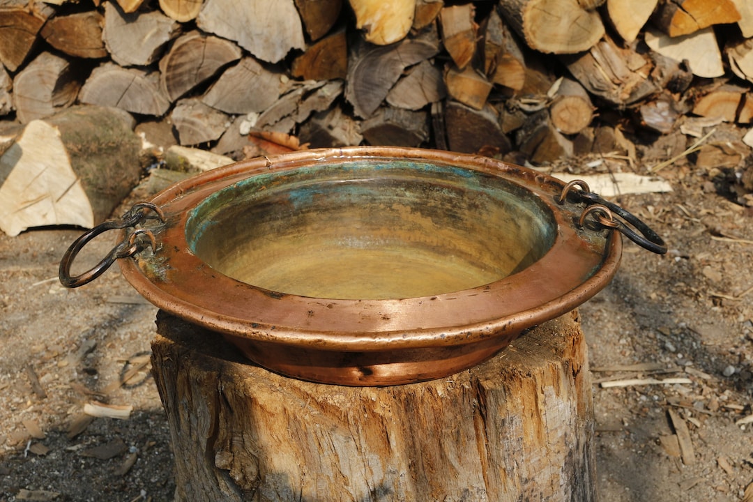 Antique Copper Brazier Vase Holder Restored Centerpiece Handmade - Etsy
